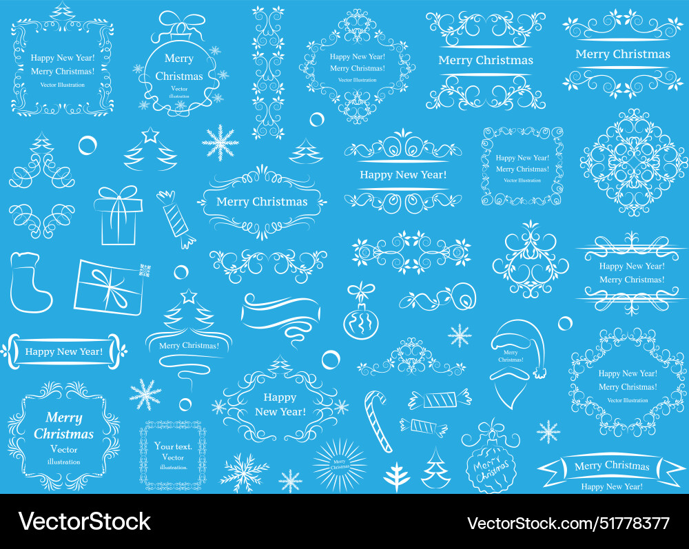 Christmas set - labels emblems Royalty Free Vector Image
