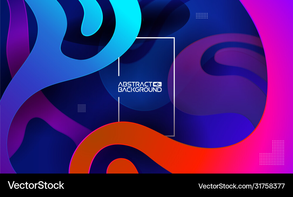 Colorful website background paper cut Royalty Free Vector