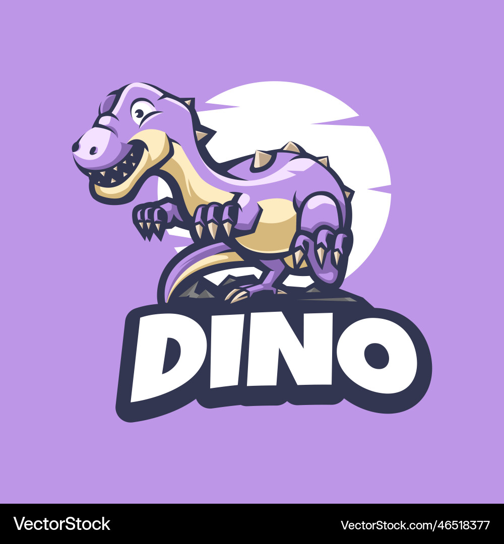 Dinosaur logo design Royalty Free Vector Image