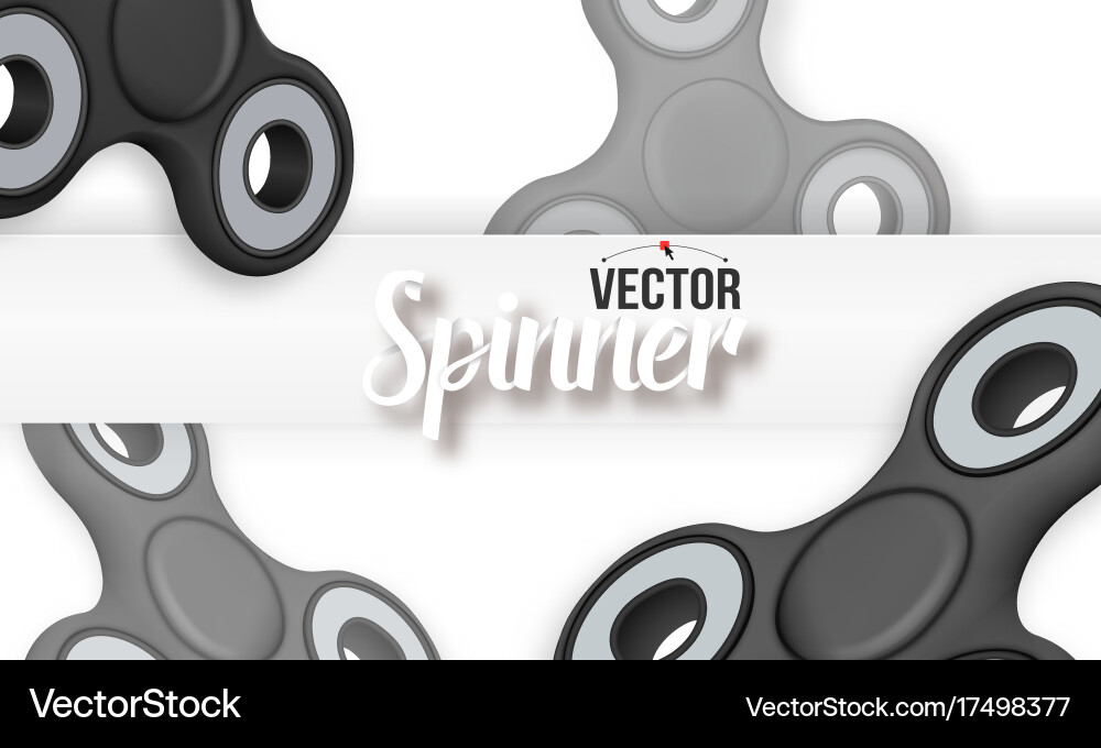 Fidget spinner banner 3d realistic modern Vector Image