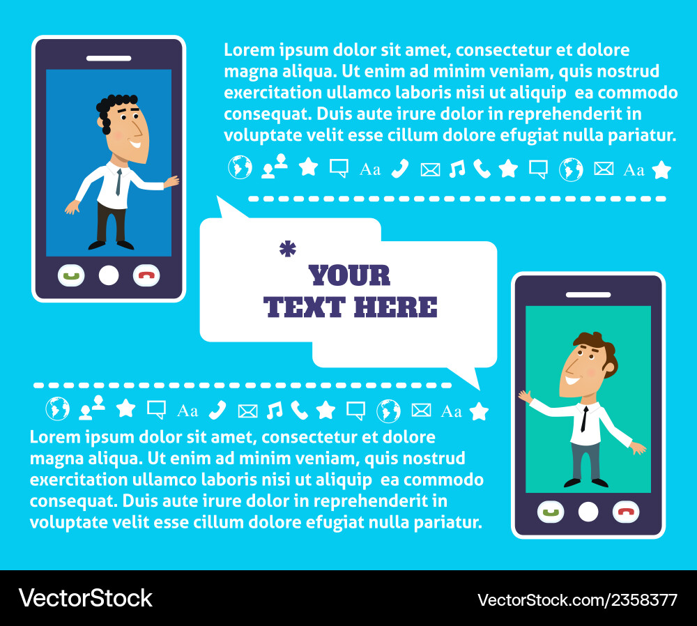 Mobile communication presentation Royalty Free Vector Image