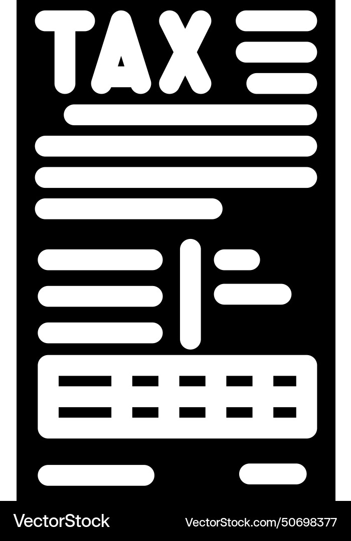 Tax planning financial advisor glyph icon Vector Image