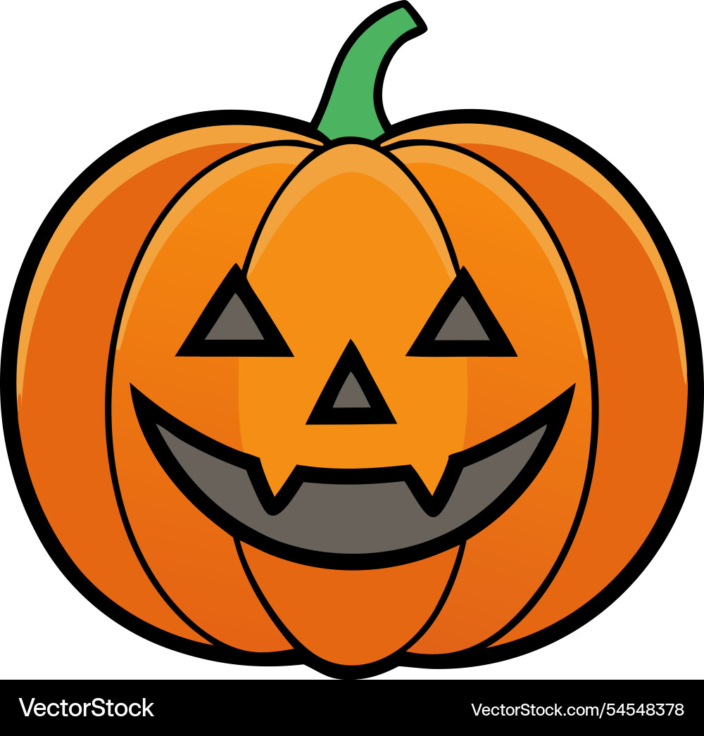 A jack o lantern cartoon for halloween Royalty Free Vector