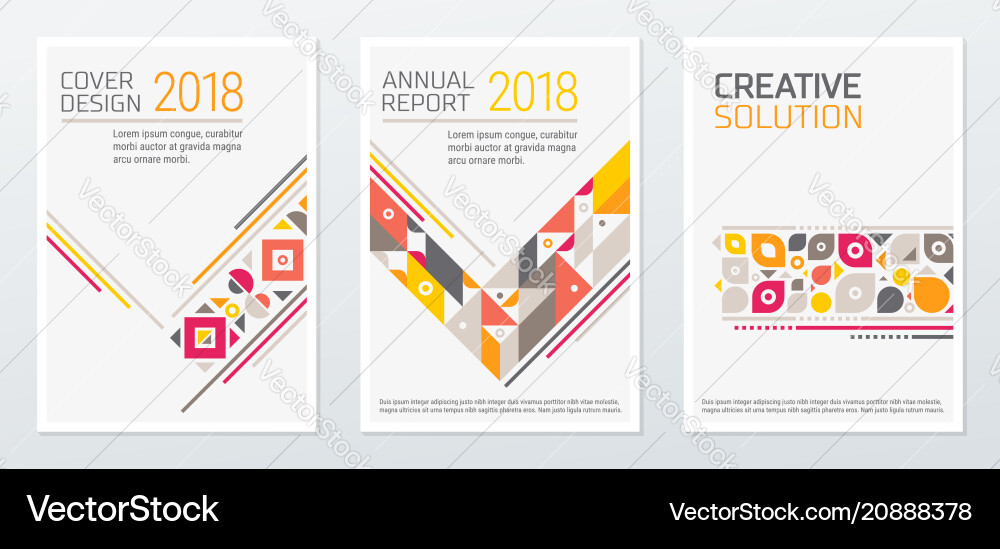 Abstract minimal geometric shapes polygon design Vector Image