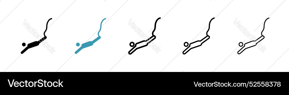 Bungee jumping icon set on white background Vector Image