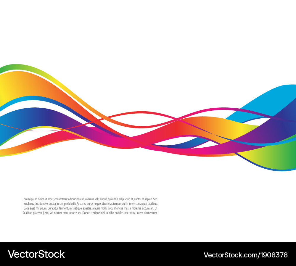 Color wave Royalty Free Vector Image - VectorStock
