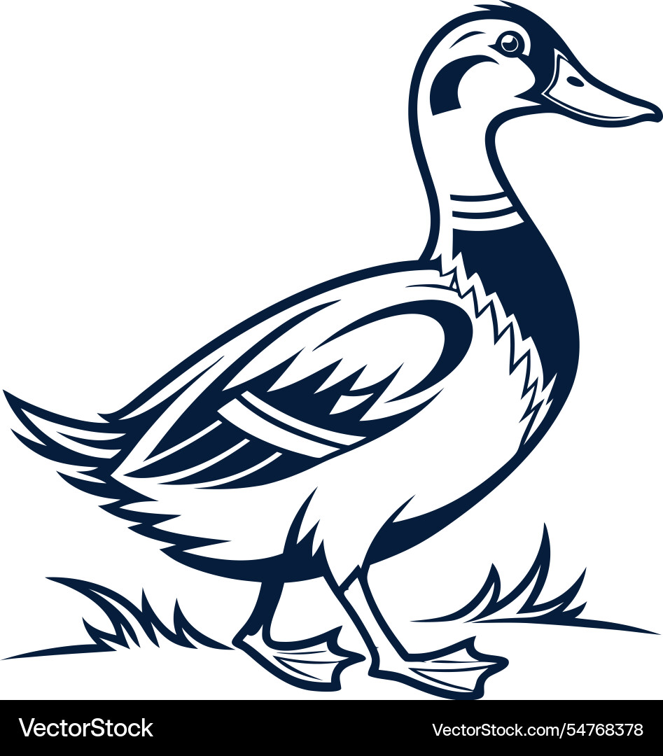 Duck logo design template Royalty Free Vector Image