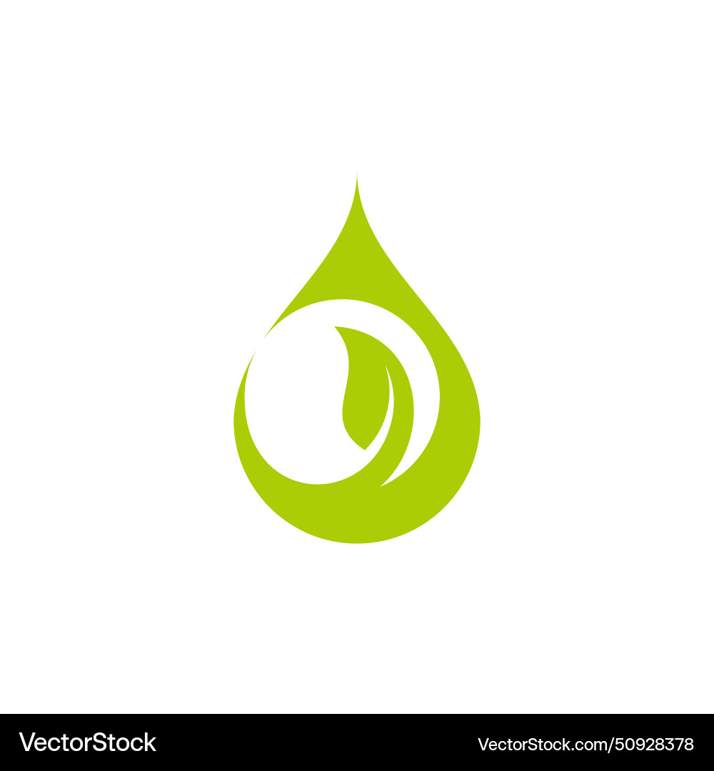 Herbal extract leaf water symbol logo Royalty Free Vector