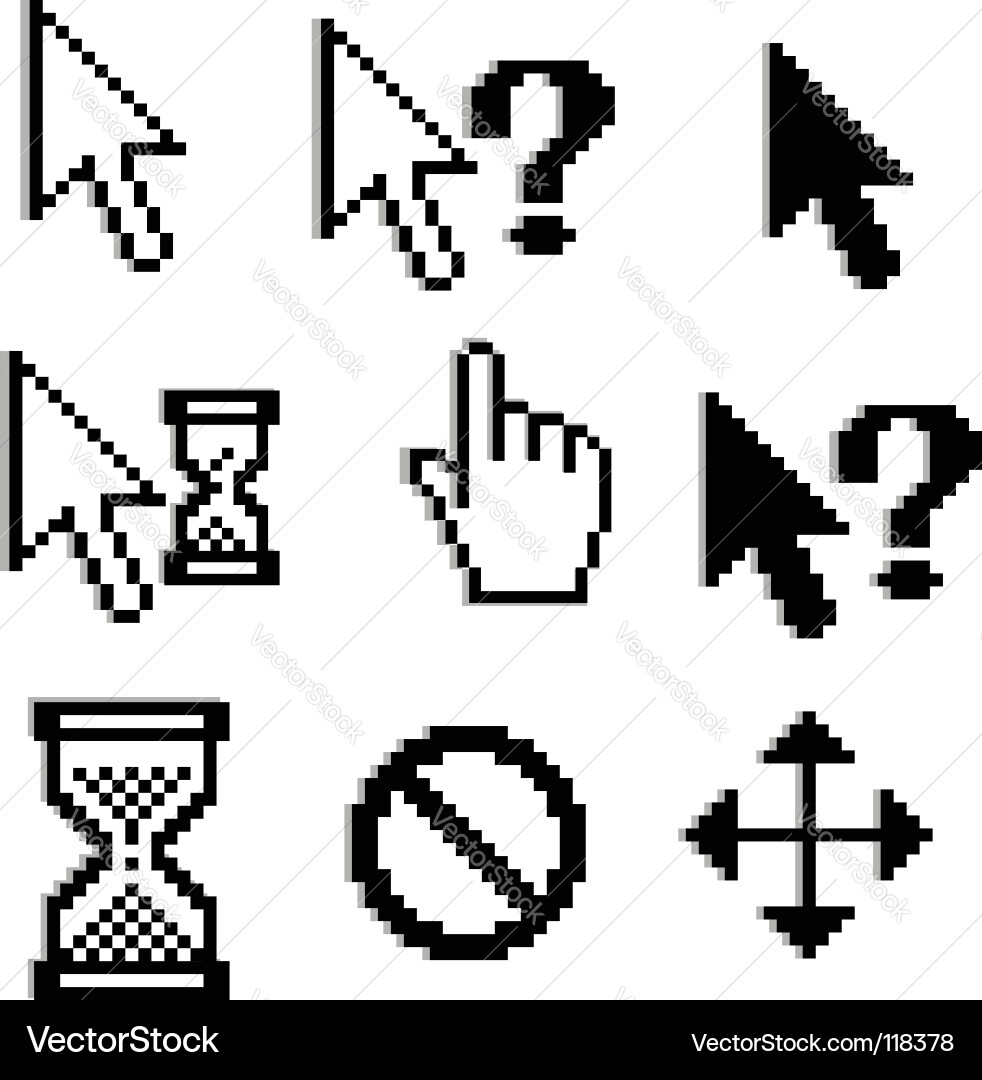 Pixelated graphics Royalty Free Vector Image - VectorStock