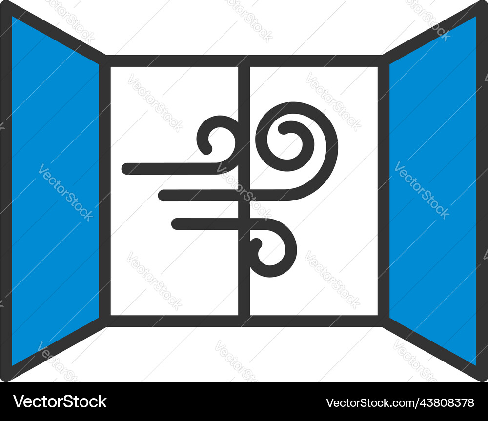 Room ventilation icon Royalty Free Vector Image