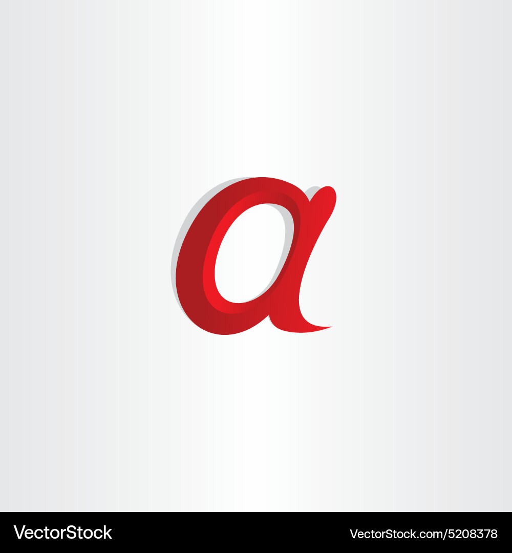 Small letter a symbol design Royalty Free Vector Image