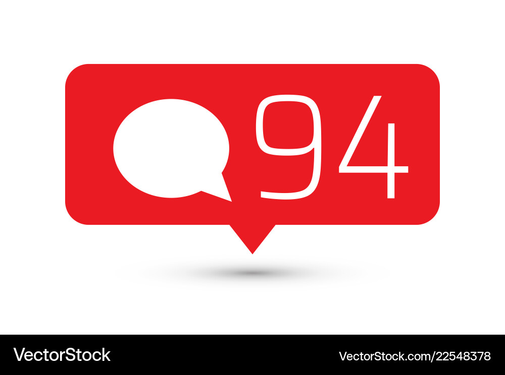 Social media icon comments comment button symbol Vector Image