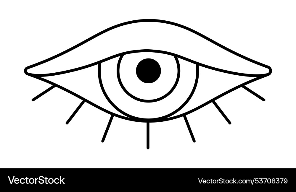 Half-closed eye tired and sleepy Royalty Free Vector Image