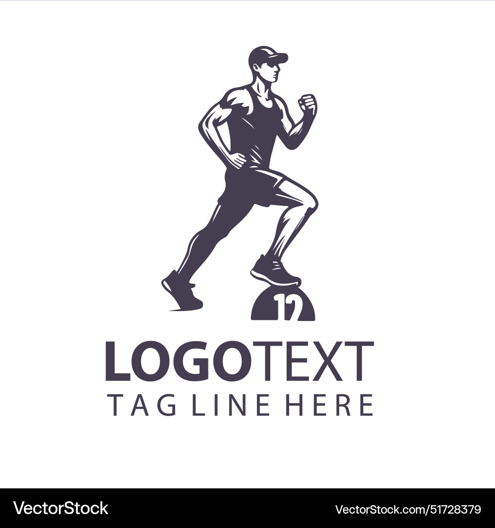 Running man logo Royalty Free Vector Image - VectorStock