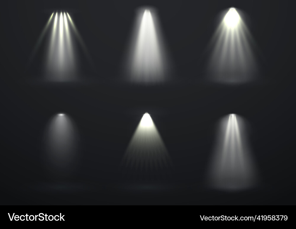 Spotlight rays glowing light effect party Vector Image