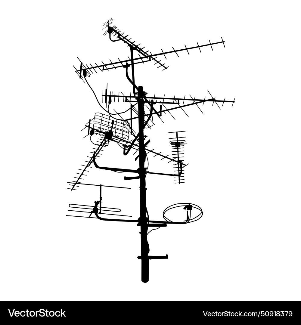 Television antenna icon on white background Vector Image