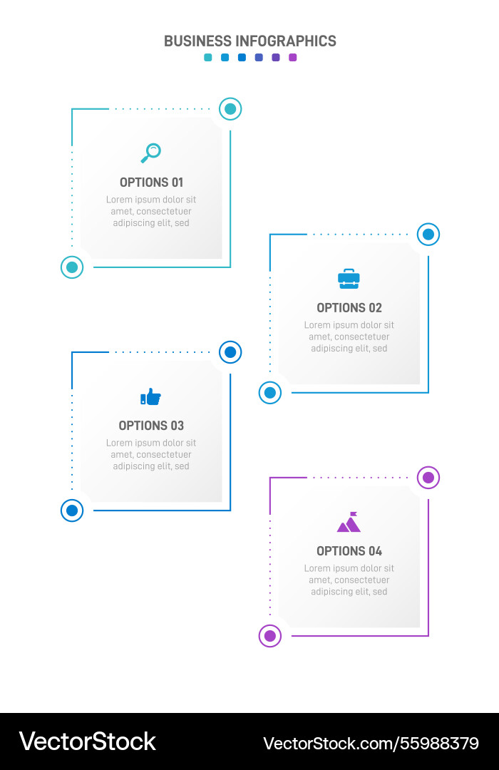 Vertical progress bar featuring 4 arrow-shaped Vector Image