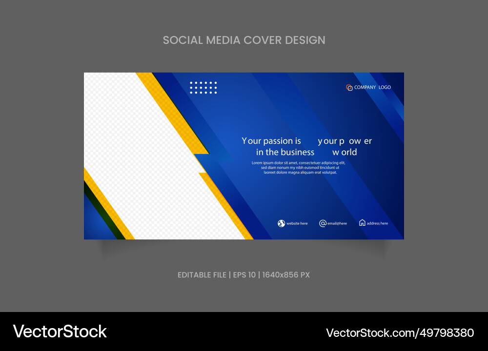 Cover banner social media Royalty Free Vector Image