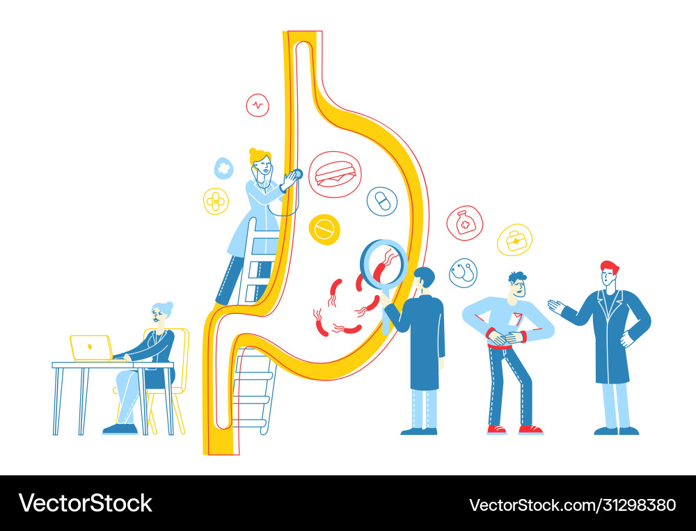 Gastroenterology Doctors & Stomach Issues Vector Image