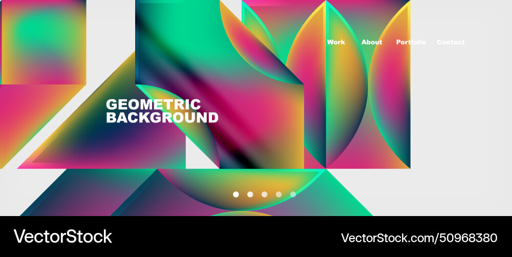 Minimal geometric web site page template design Vector Image