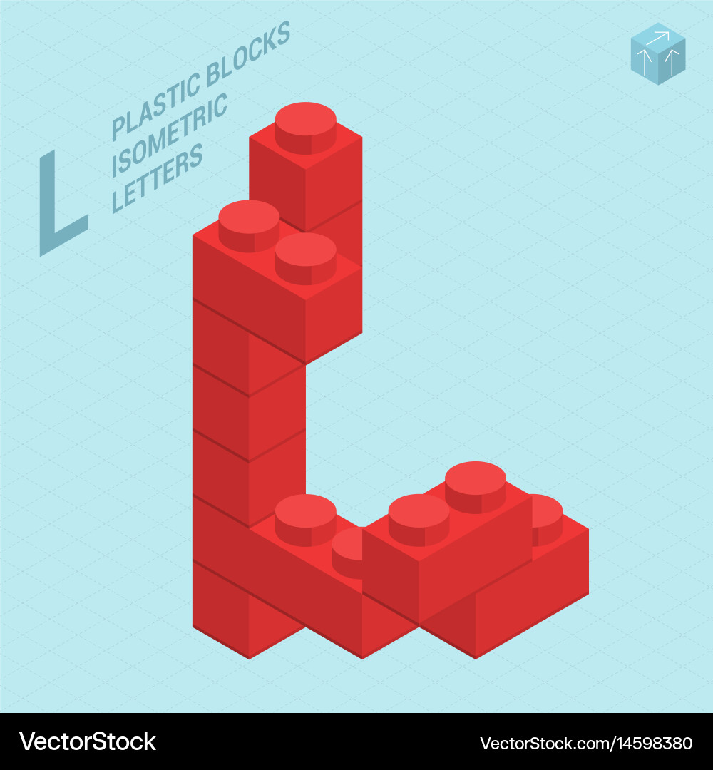 Plastic blocs letter l Royalty Free Vector Image