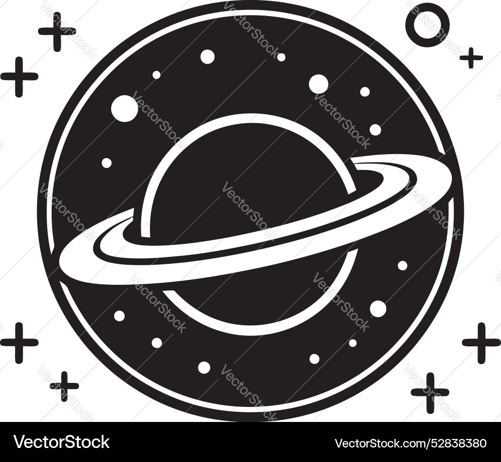 Starry insignia icon design for space nebula mark Vector Image