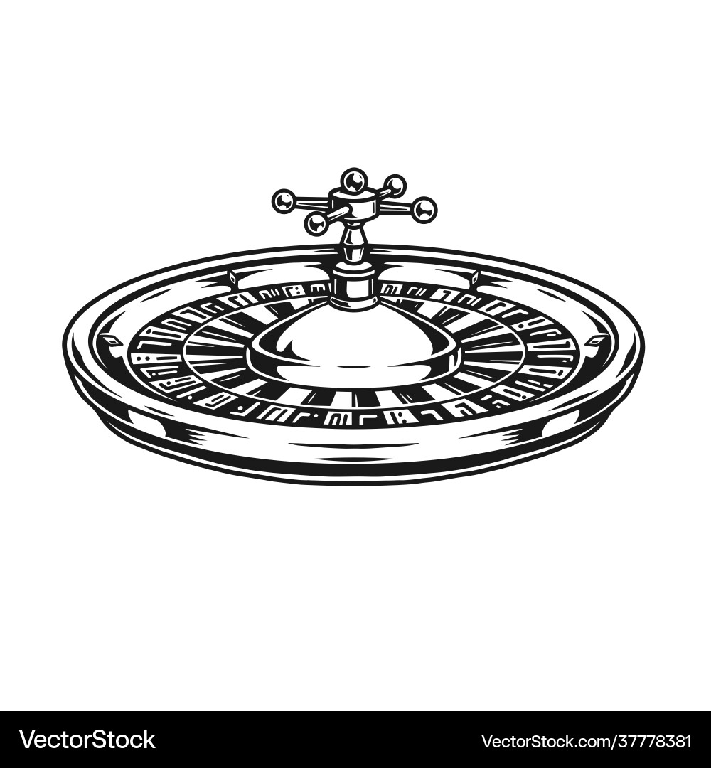 Casino roulette wheel template Royalty Free Vector Image