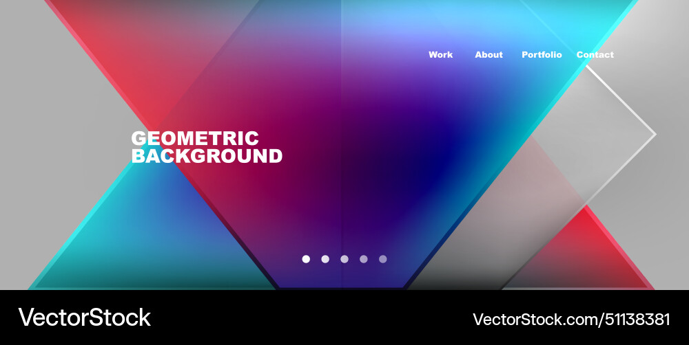 Geometric background with red blue and purple Vector Image