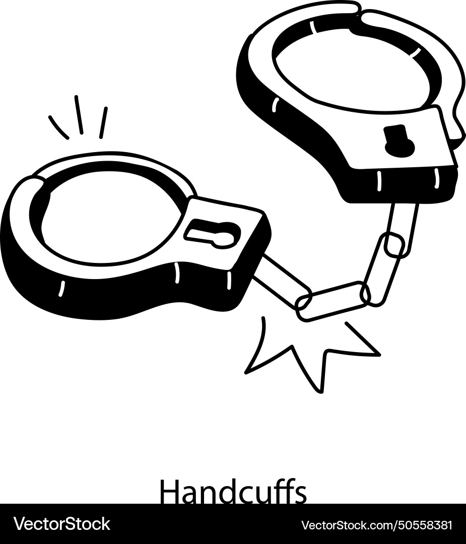 Handcuffs Royalty Free Vector Image - VectorStock