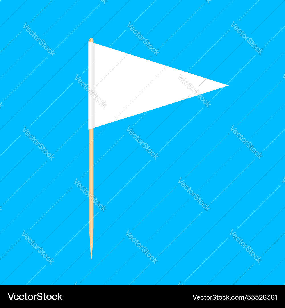 Wooden toothpicks flags triangle miniature Vector Image