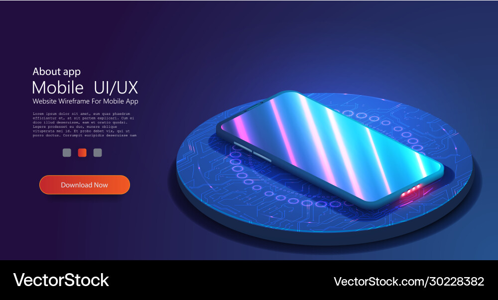 3d realistic template an imaginary phone Vector Image