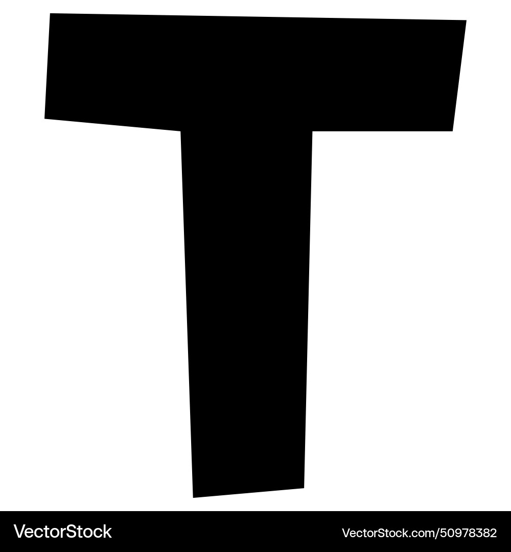 English alphabet t 1 Royalty Free Vector Image