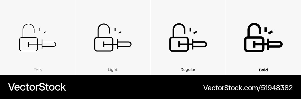 Locksmith icon thin light regular and bold style Vector Image