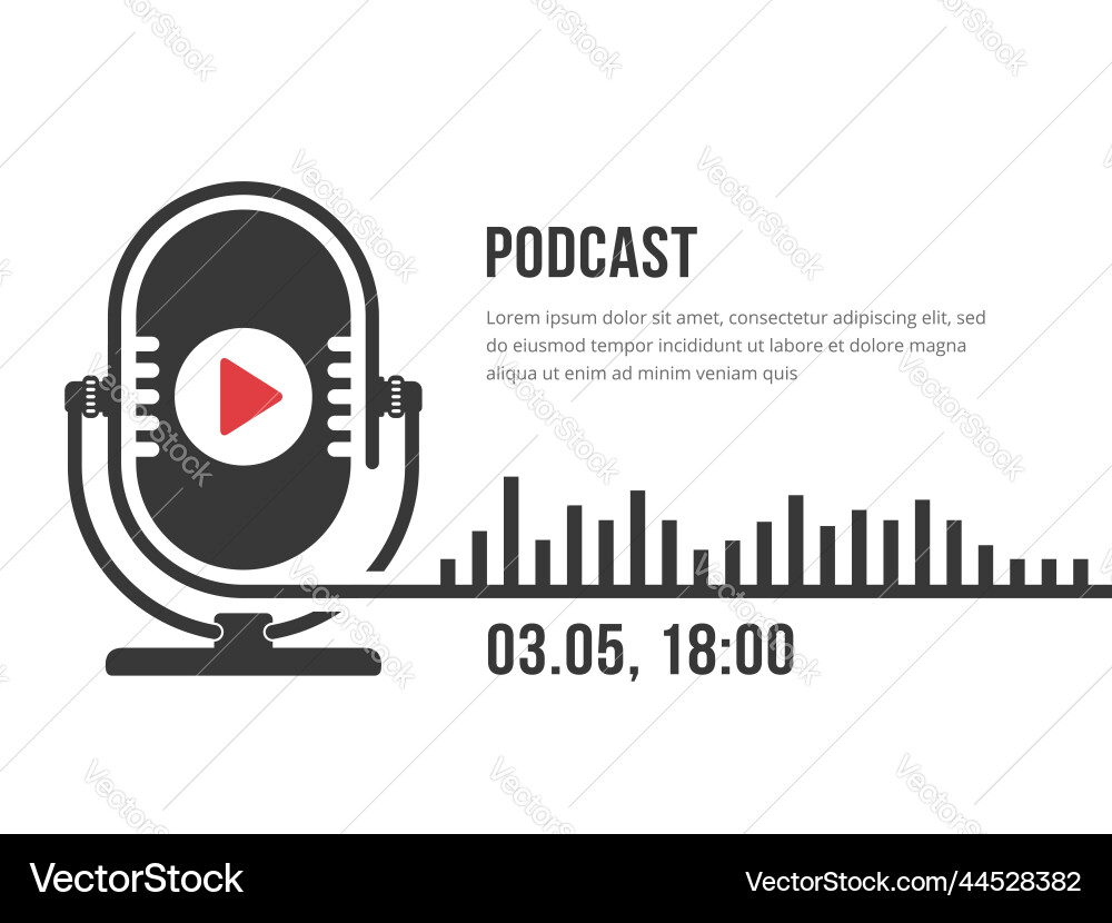 Podcast banner Royalty Free Vector Image - VectorStock