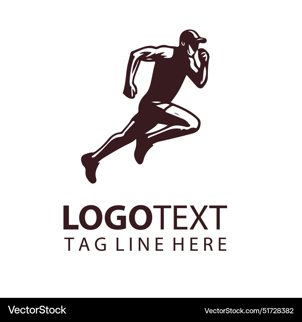 Running man logo Royalty Free Vector Image - VectorStock