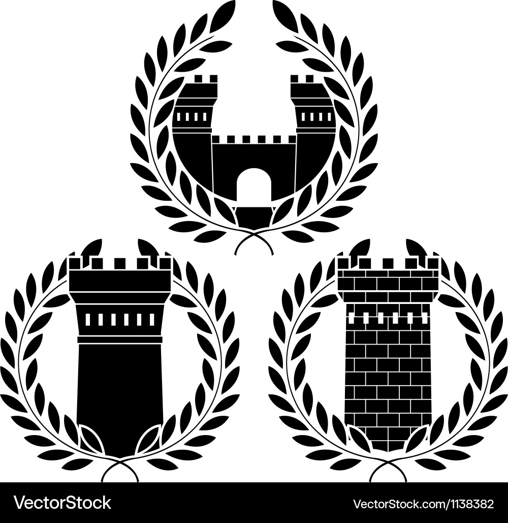 Set of towers Royalty Free Vector Image - VectorStock