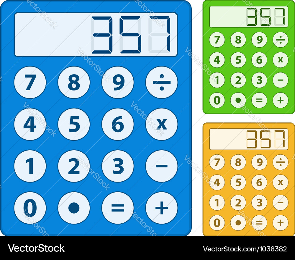 Simple calculator icon Royalty Free Vector Image