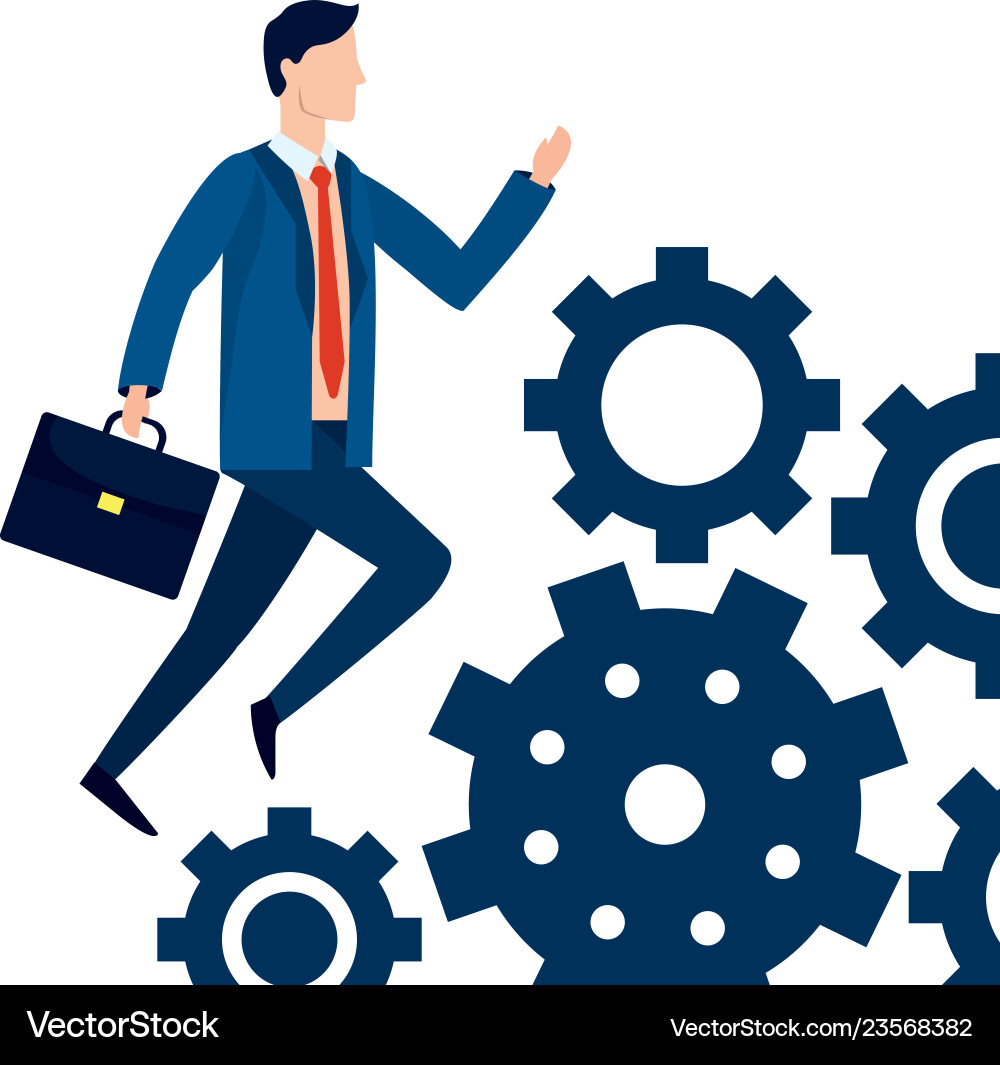 Successful businessman avatar cartoon Royalty Free Vector