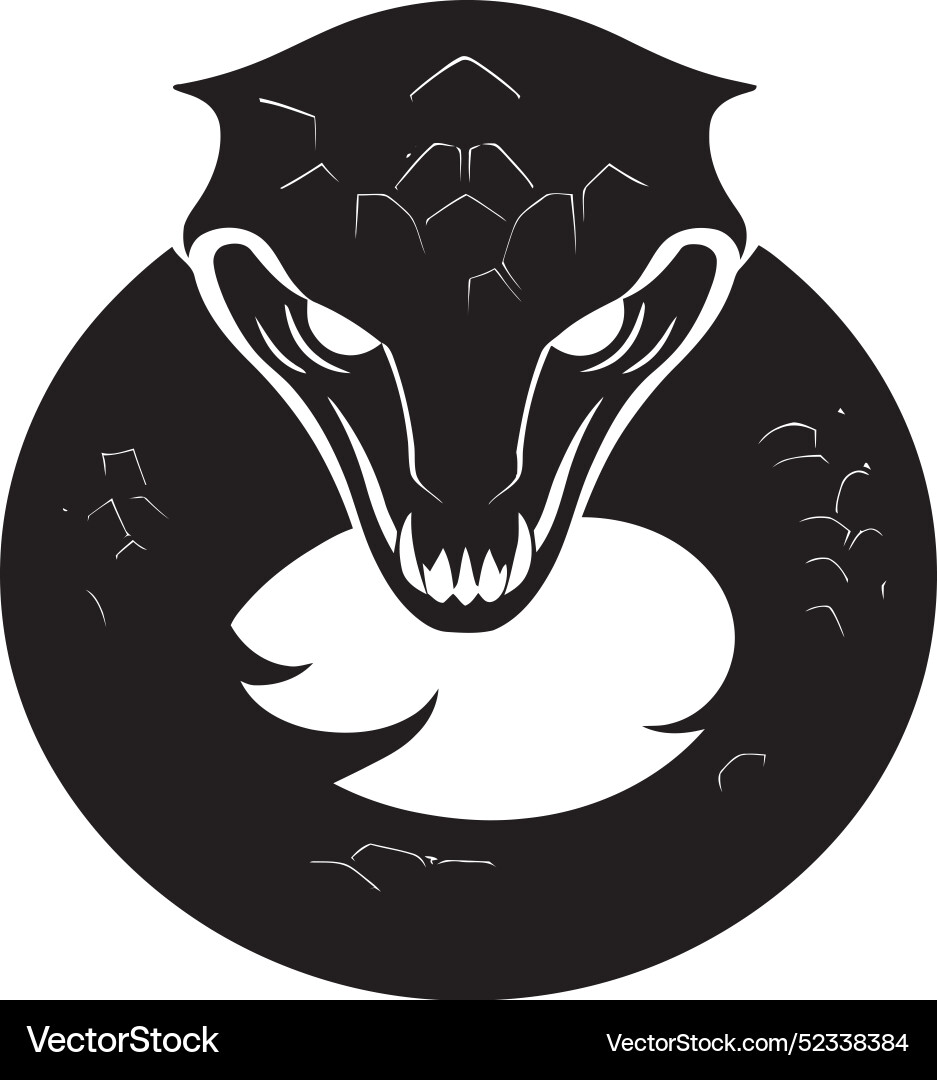 Abyssal slither noir snake graphicshadowed Vector Image