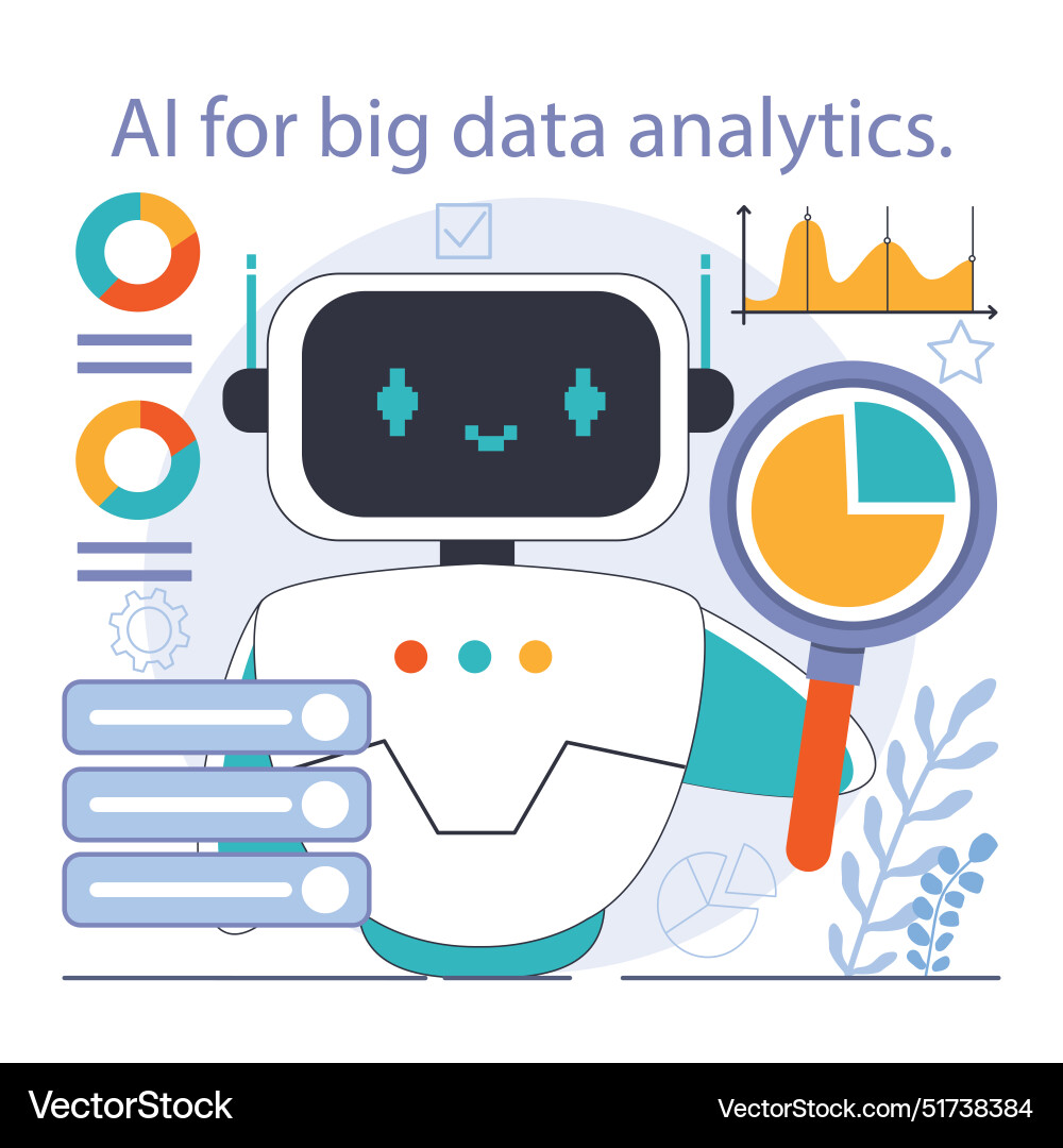 Ai integration artificial intelligence and human Vector Image