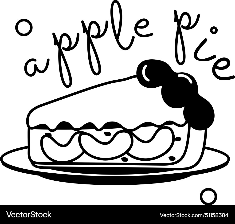 Apple pie Royalty Free Vector Image - VectorStock