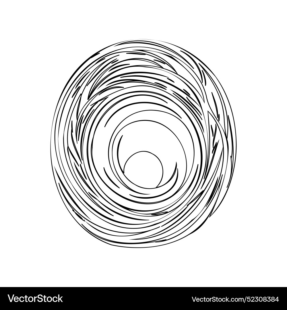 Black hole outline sketch Royalty Free Vector Image