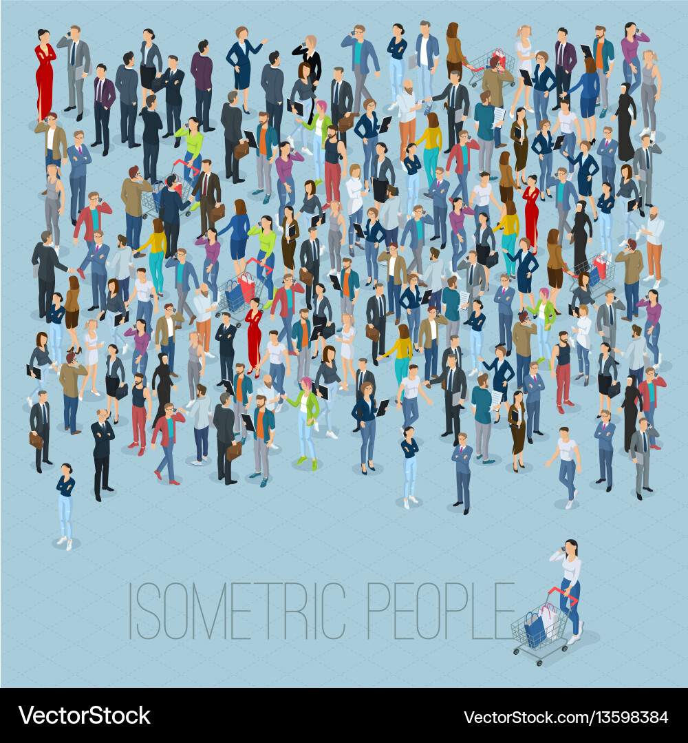 People crowd template Royalty Free Vector Image