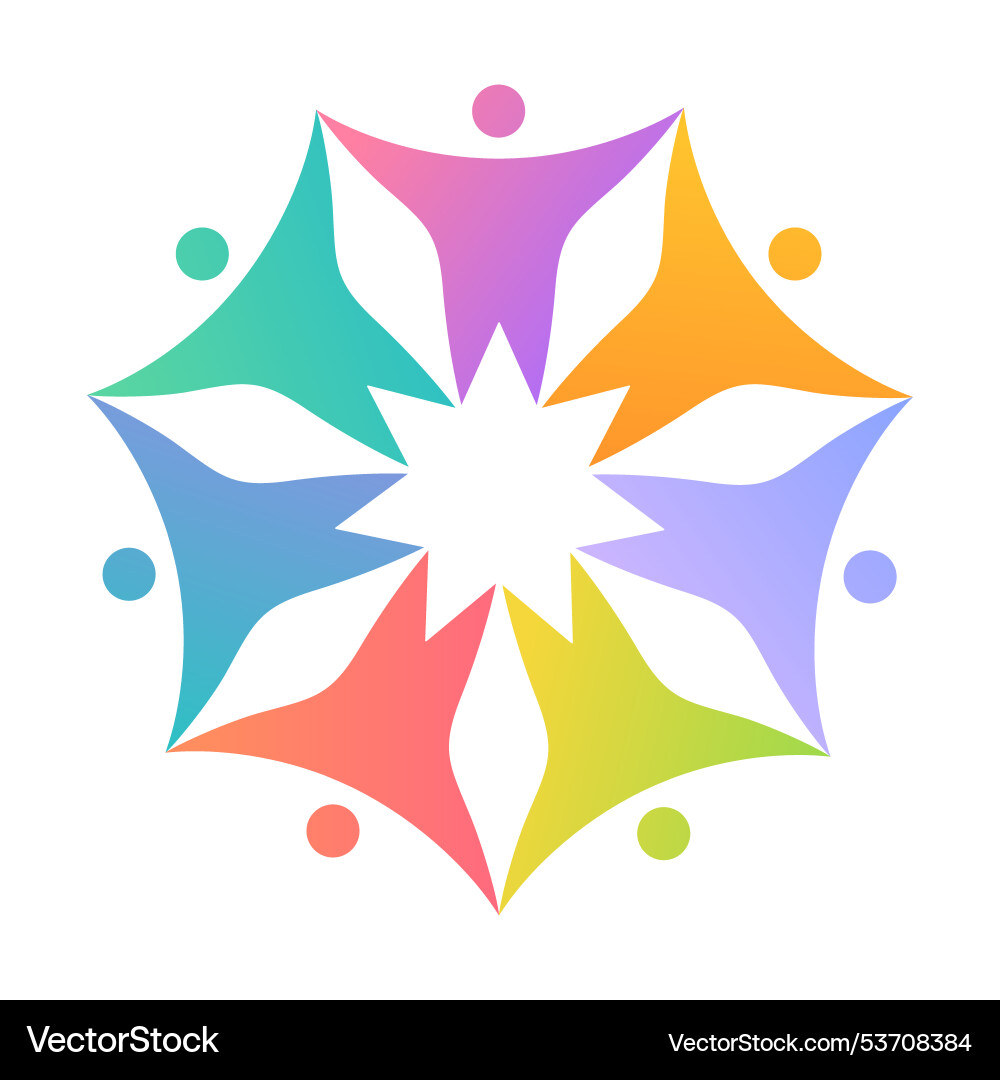 People family together human unity Royalty Free Vector Image