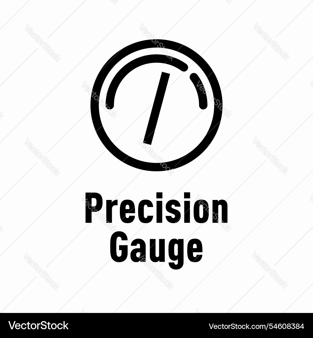 Precision gauge information sign Royalty Free Vector Image