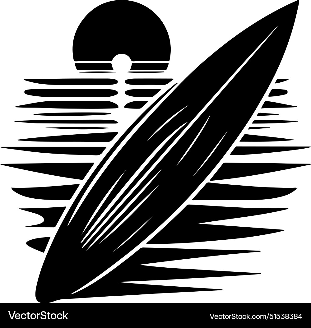 Surfboard - surfing elements and surfboard Vector Image