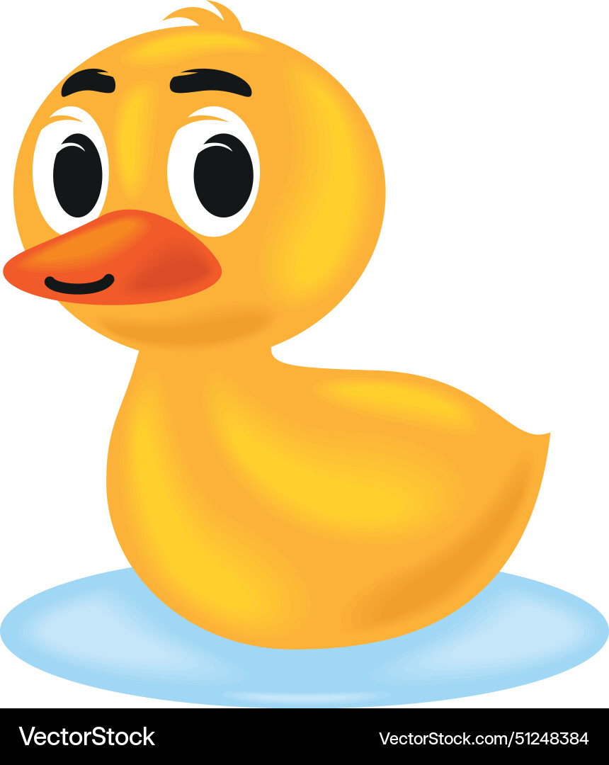 Yellow day happy duck Royalty Free Vector Image