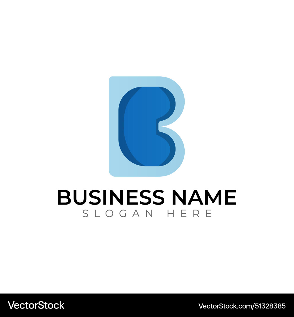 B letter logo Royalty Free Vector Image - VectorStock