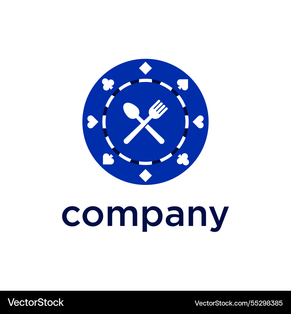 Blue circular logo Royalty Free Vector Image - VectorStock