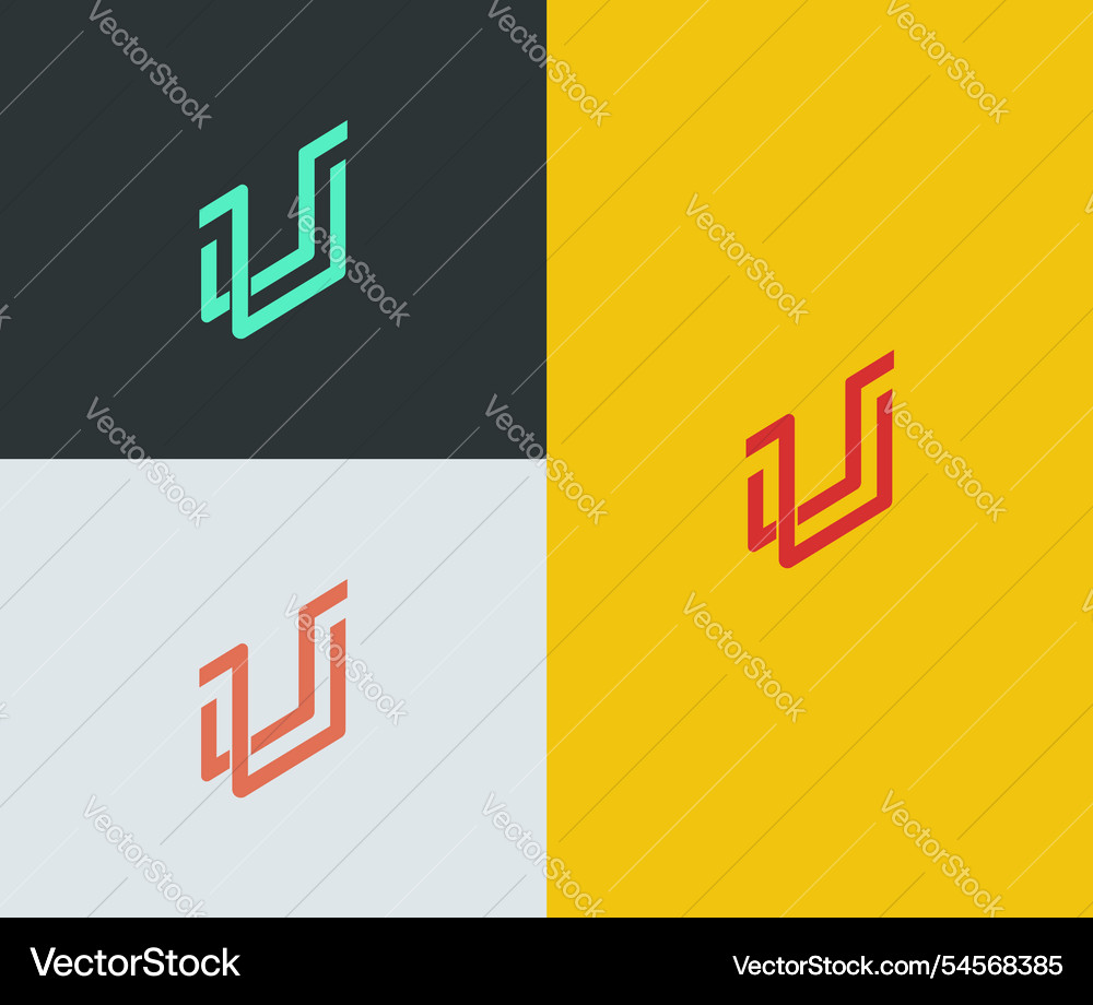 Creative letter u logo template modern Royalty Free Vector